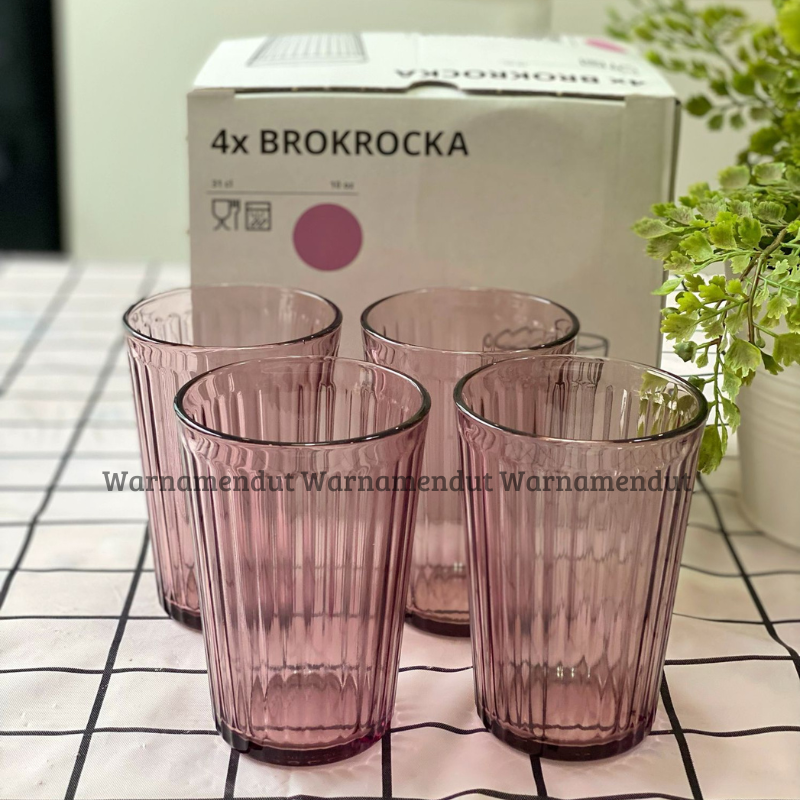 Jual Gelas Minum Jus Susu Gelas Kaca Estetik 4pcs Vol 310ml WMO