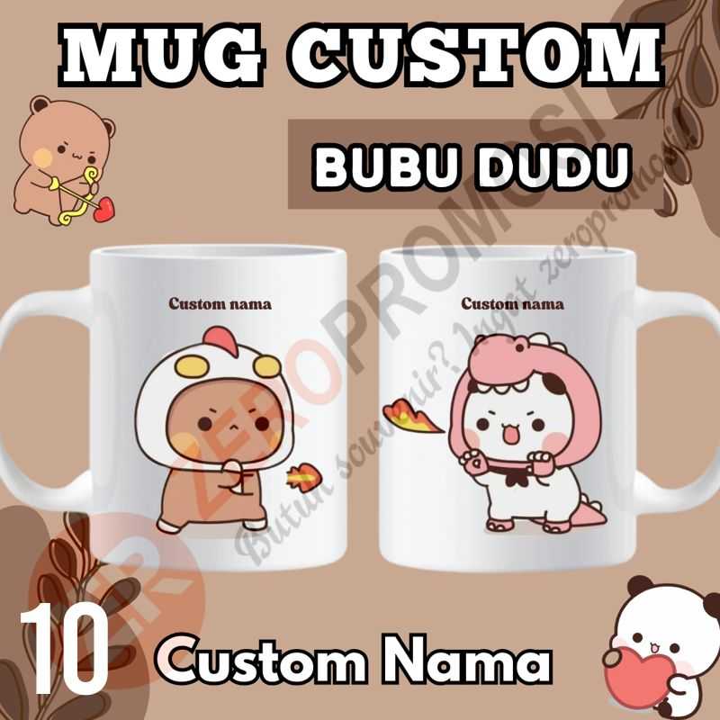Jual Mug Keramik Gelas Custom BUBU DUDU Cetak Nama | Jakmall.com