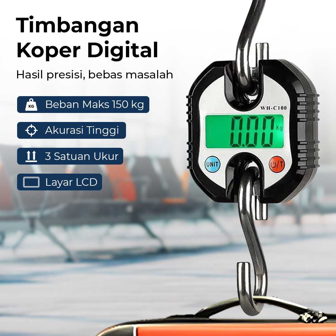 Jual WeiHeng Timbangan Koper Tas Gantung Digital Scale 150kg