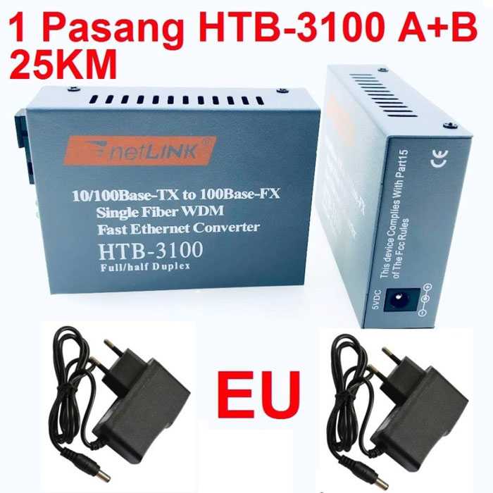 Jual Netlink HTB-3100 A B Fiber Optic Media Converter 100 Mbps