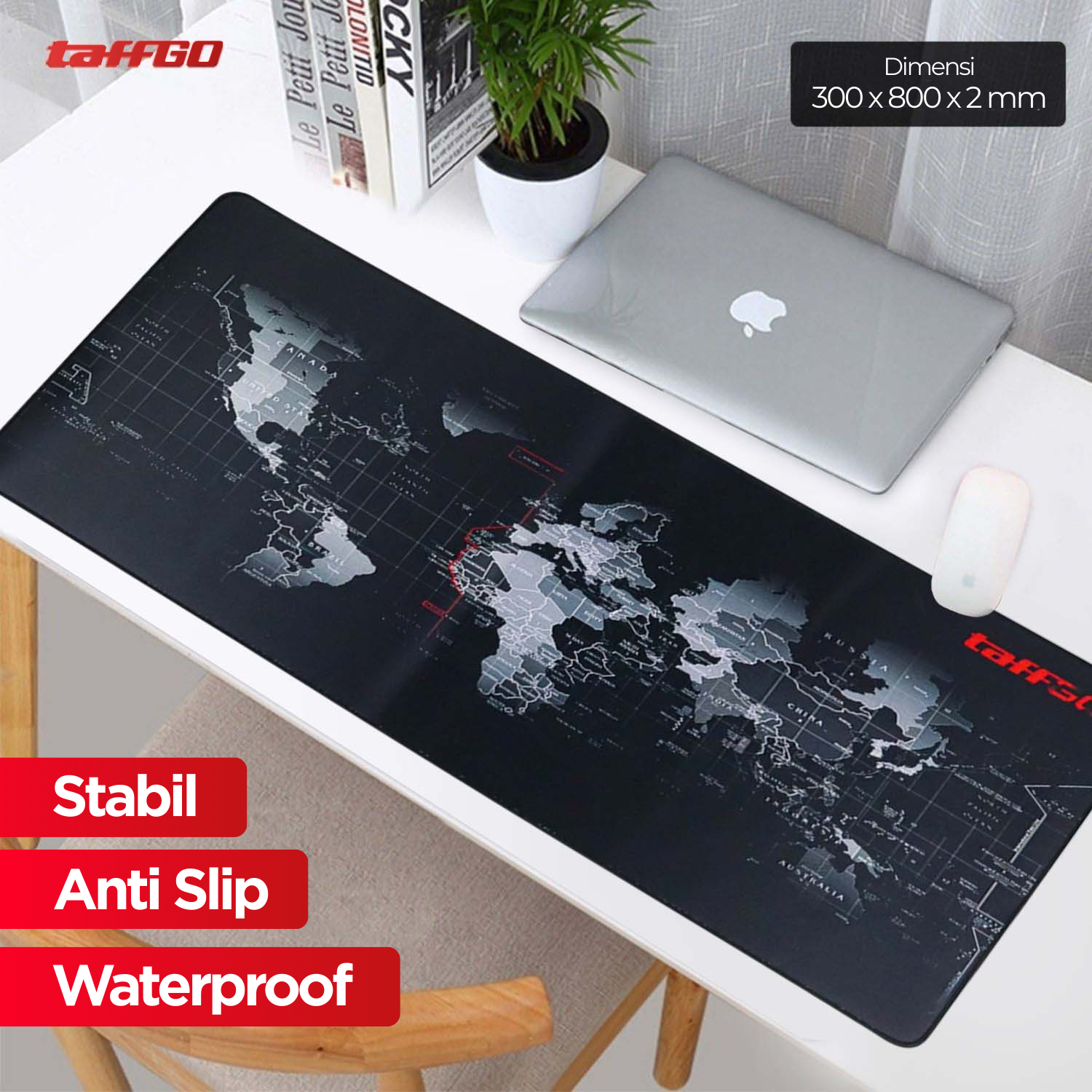 Jual TaffGO Gaming Mouse Pad Desk Mat Motif Peta Dunia Anti Slip