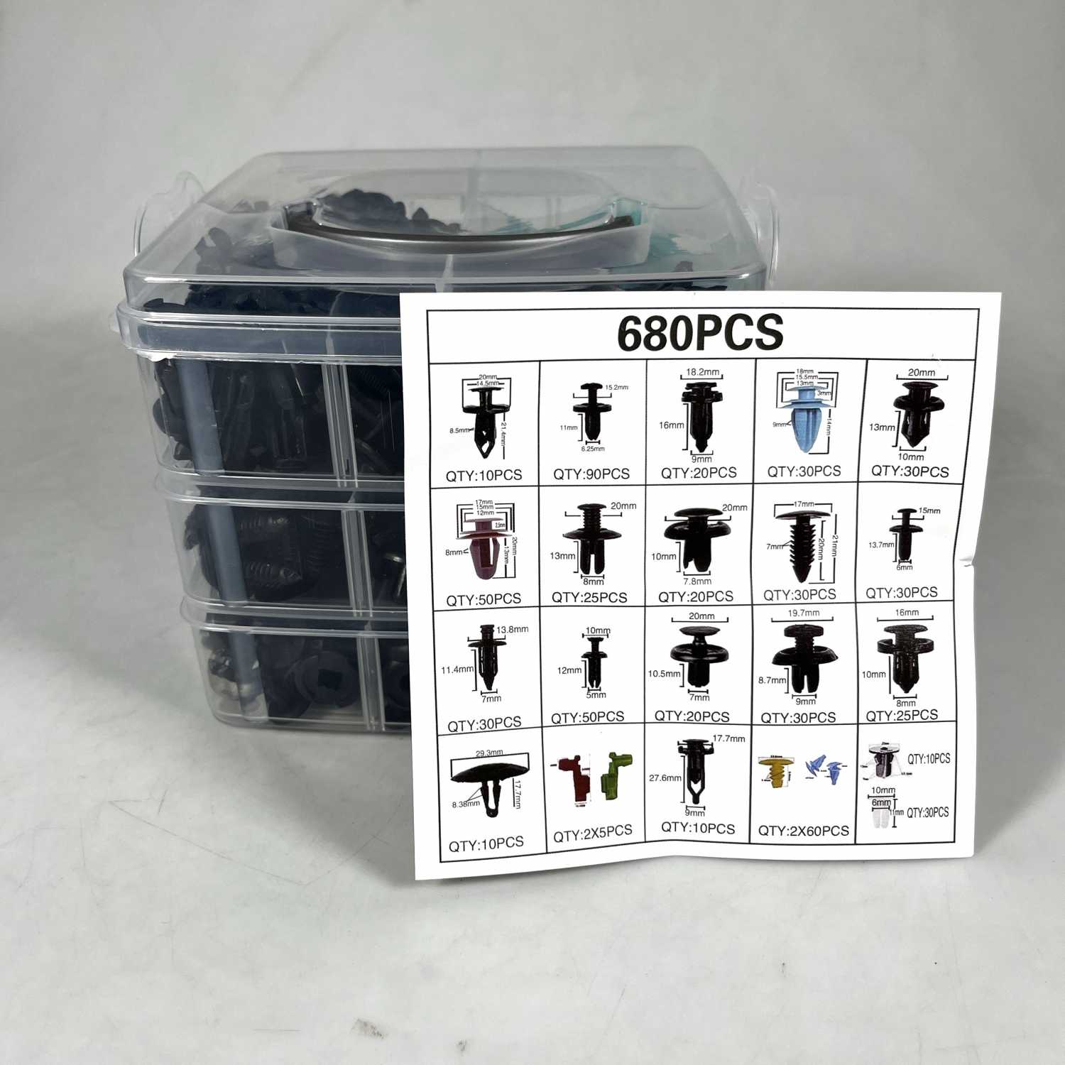 Jual HS Baut Rivet Mobil Joint Clip dengan Pengungkit 680 PCS