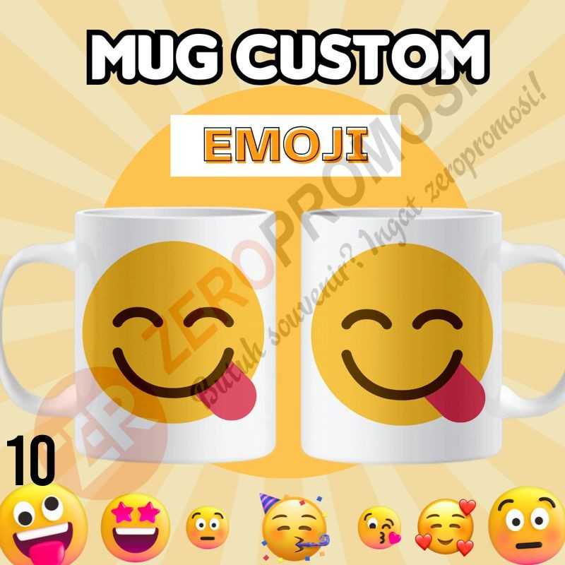 Jual Mug Custom Emoji Lucu - Mug Emoticon | Jakmall.com