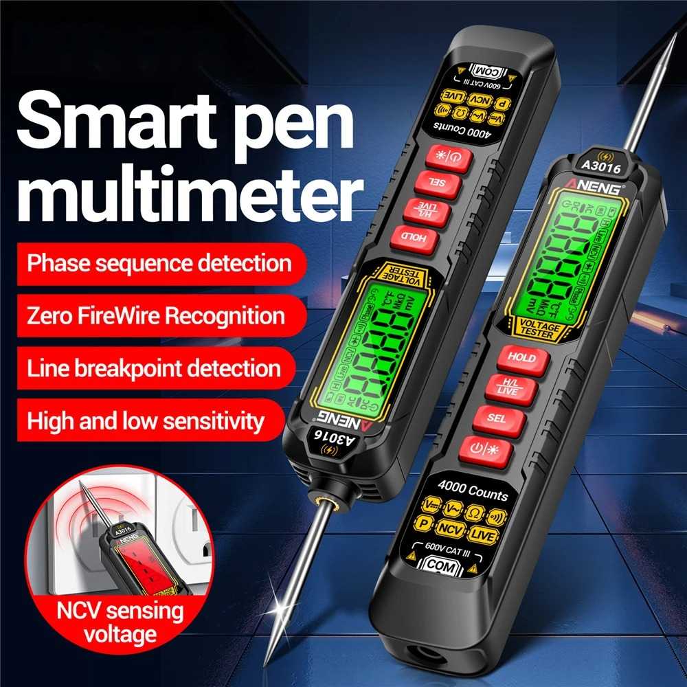 Jual ANENG Digital Multimeter Tespen 2in1 Tester AC Voltage NCV