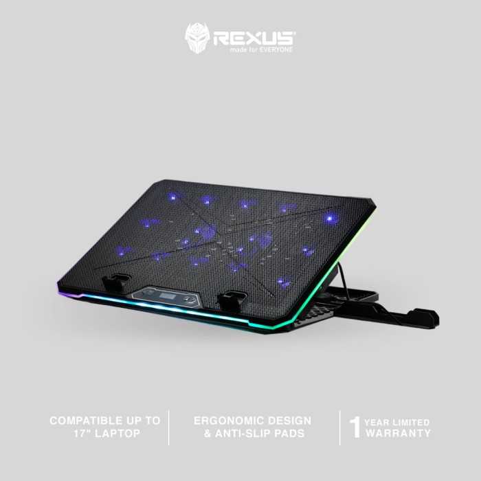 Jual Rexus B165 Cooling Pad Breeze Laptop High Speed Fan RGB