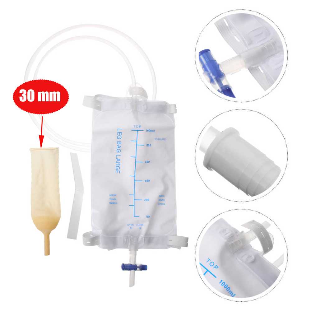 Jual ROSENICE Kantong Urin Kateter Pria Catheter Urinal Bag 1L