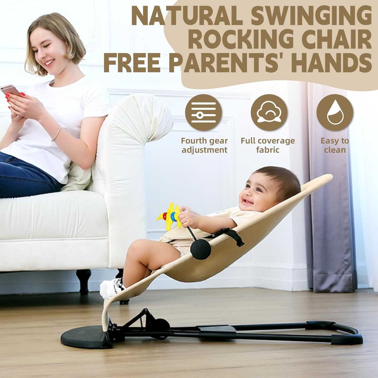 Jual Occuwezz Baby Bouncer Foldable Adjustable Rocker Ayunan