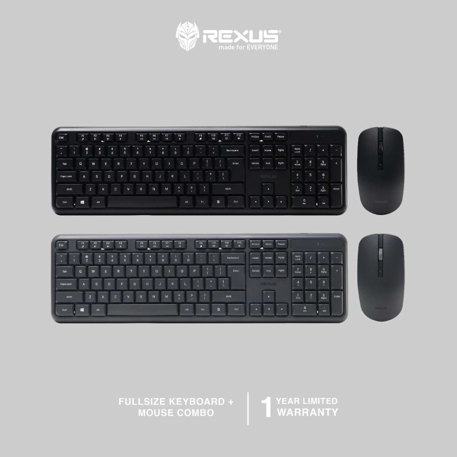 Jual Rexus KM12 Combo Office 2in1 - Keyboard & Mouse Wireless
