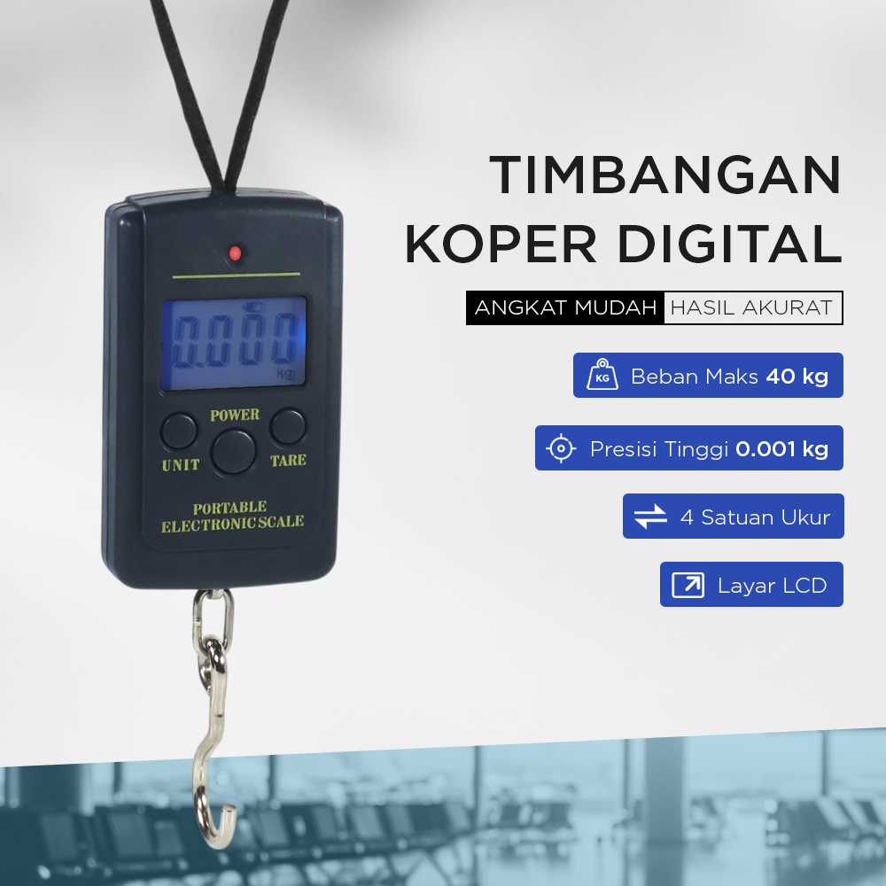 Jual Vastar Timbangan Koper Tas Gantung Digital Scale 40kg 10g