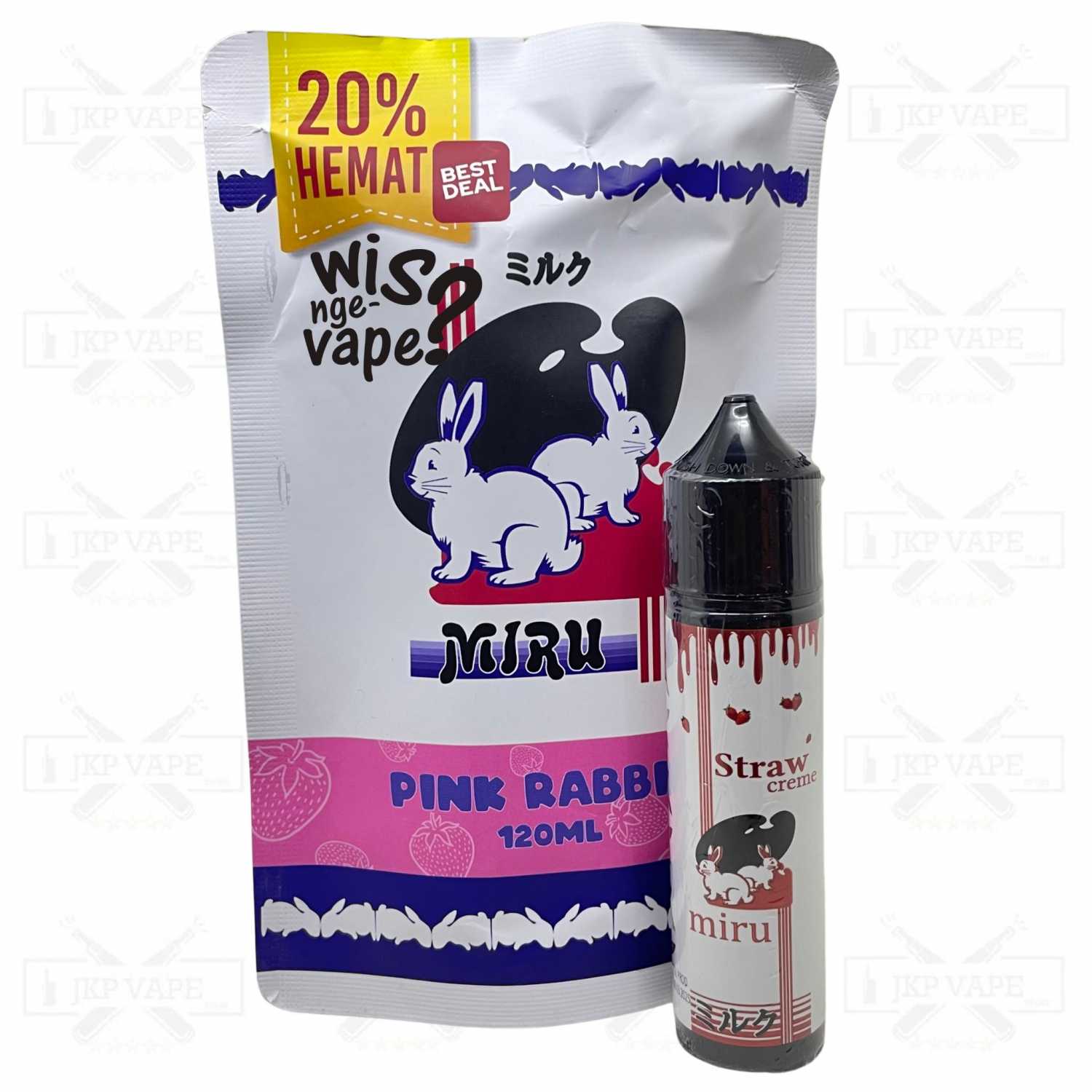 Jual Miru Pink Rabbit 60ml - By Jozojo Brew Liquid Vape Freebase