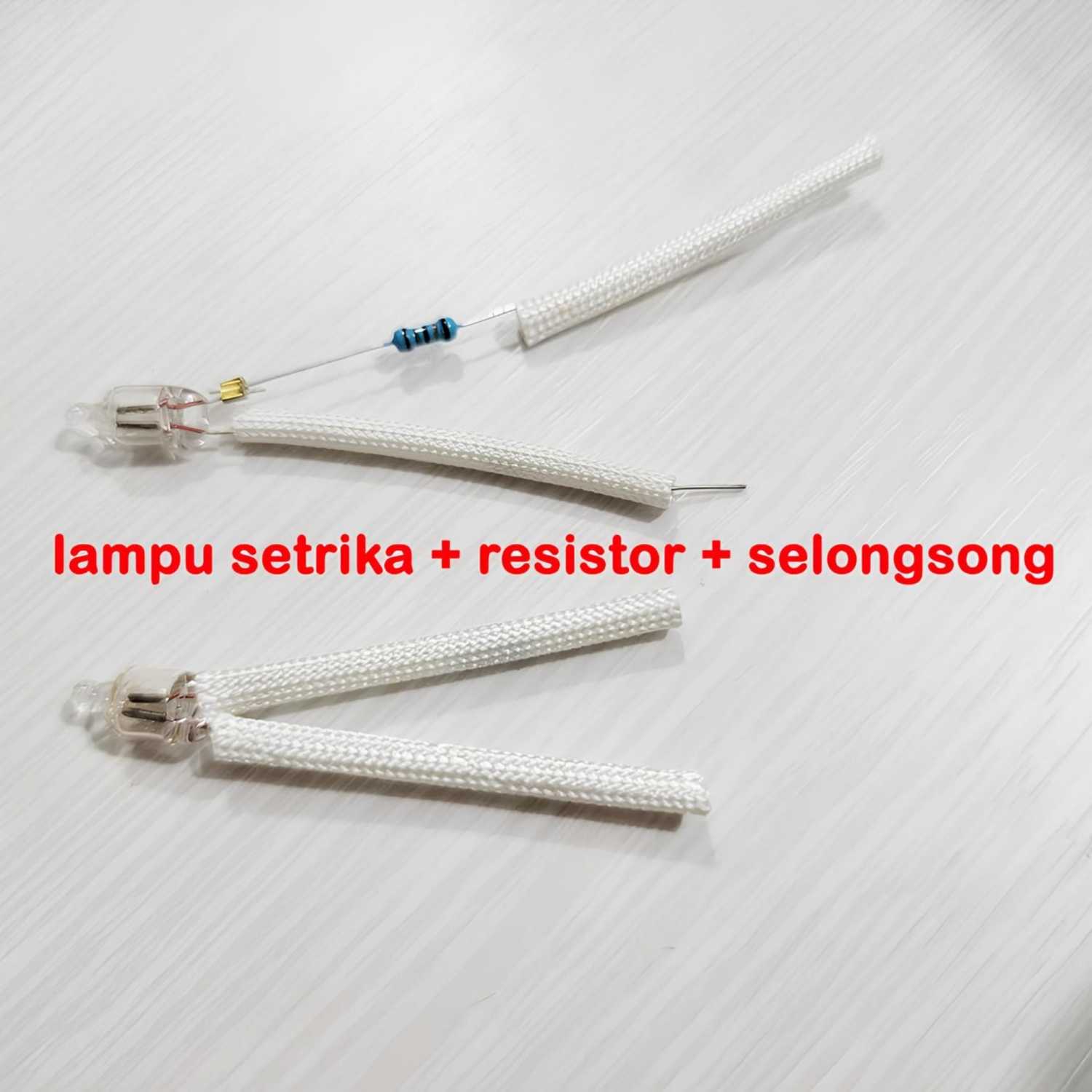 Jual lampu setrika + resistor + selongsong - indikator gosokan
