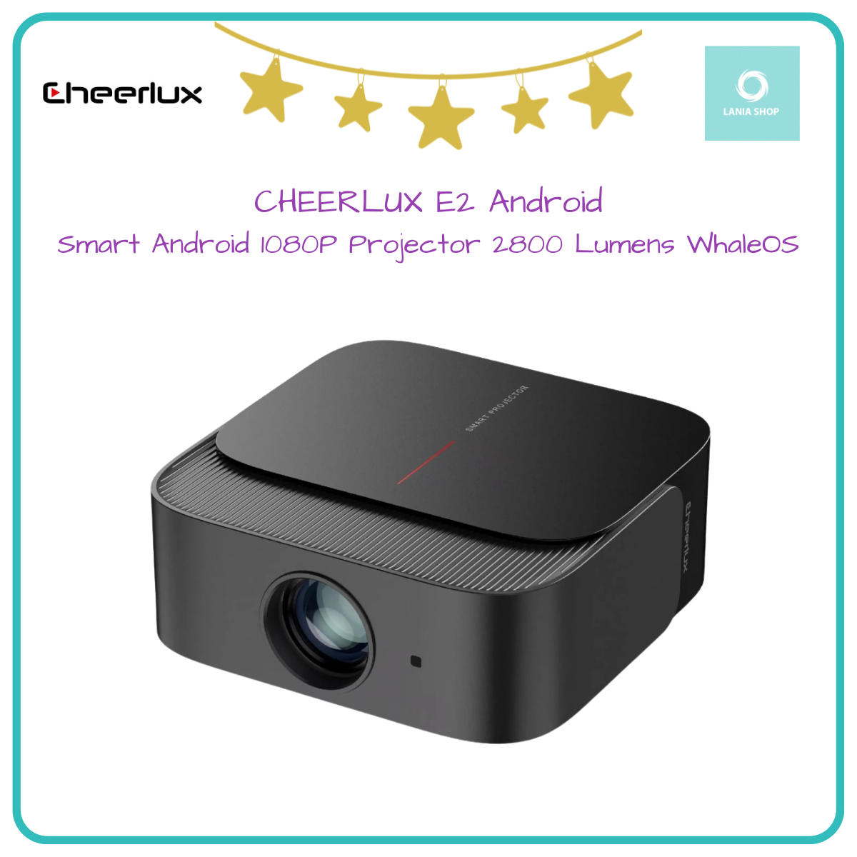 Jual CHEERLUX E2 Android - Smart Android 1080P Projector 2800