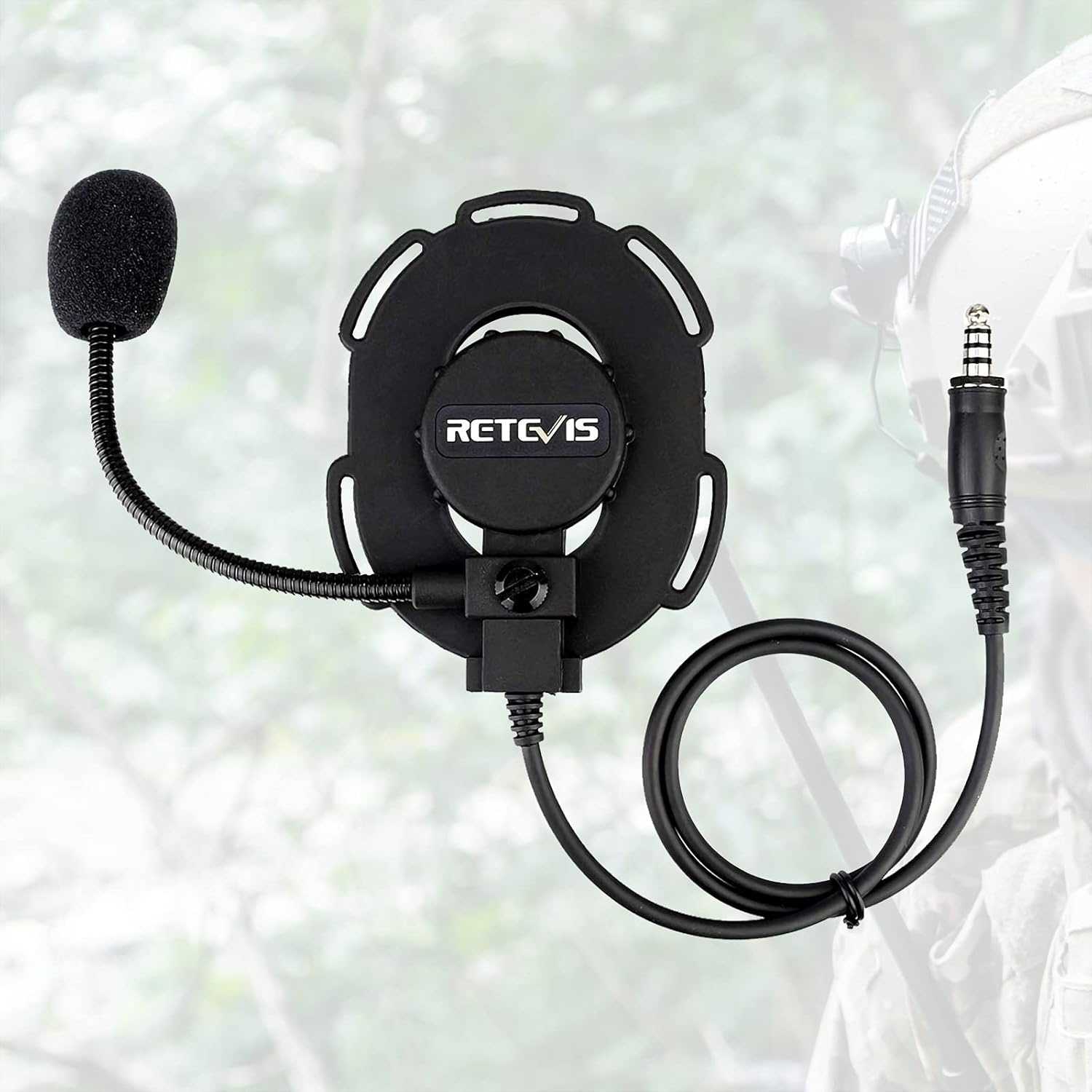 Jual RETEVIS Headset Mikrofon Helm Tactical Military HT Walkie