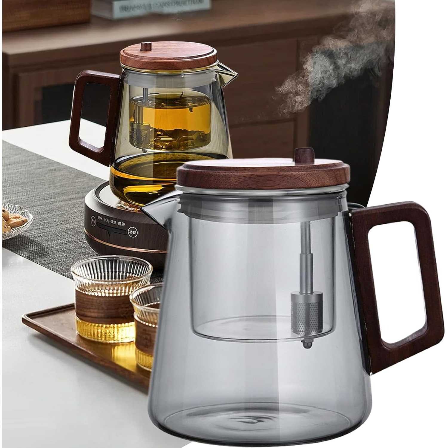 Jual MALAD Teko Teh Kaca Saringan Tahan Panas One Click Filter