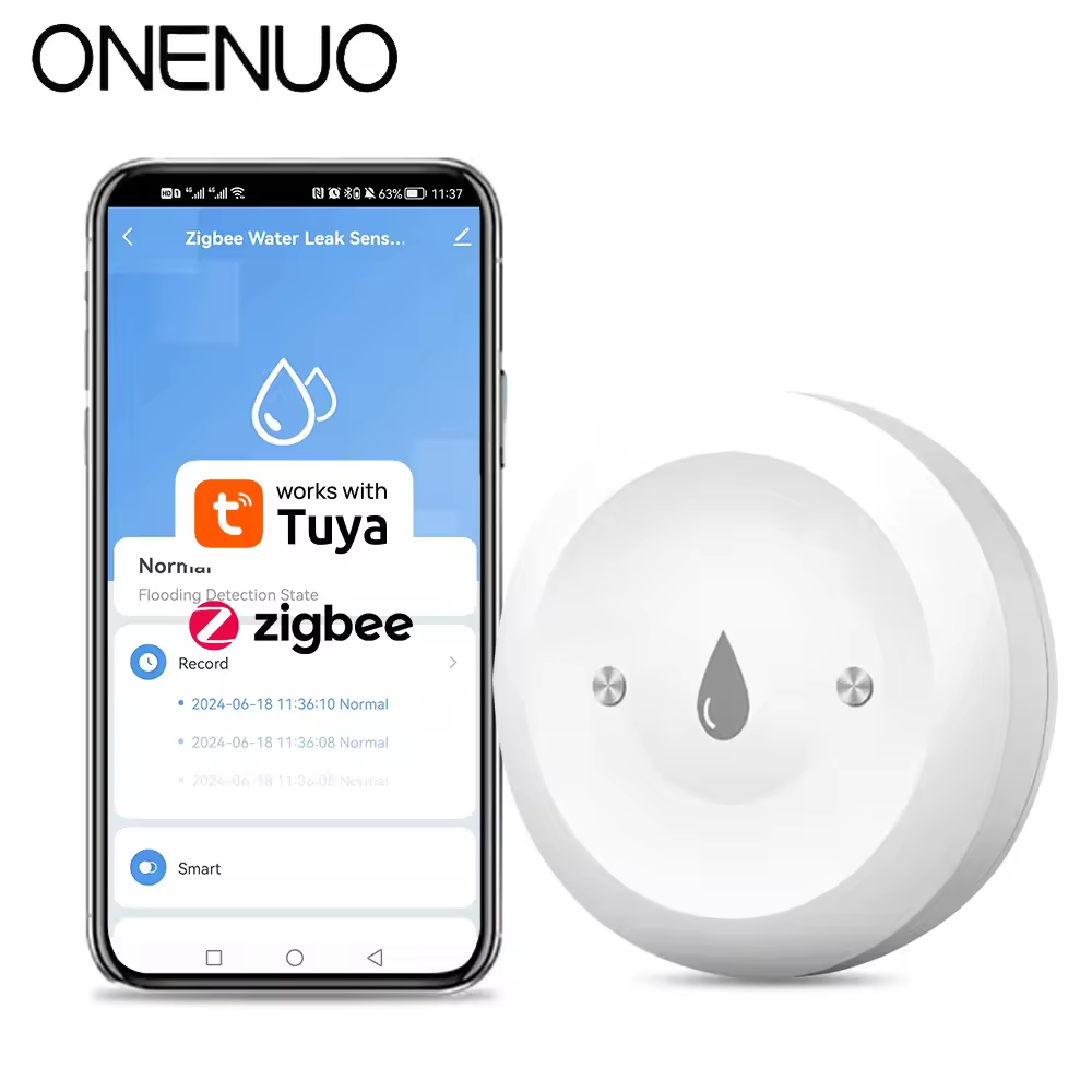 Jual ONENUO Alat Deteksi Air Tuya ZigBee Smart Water Sensor Leak