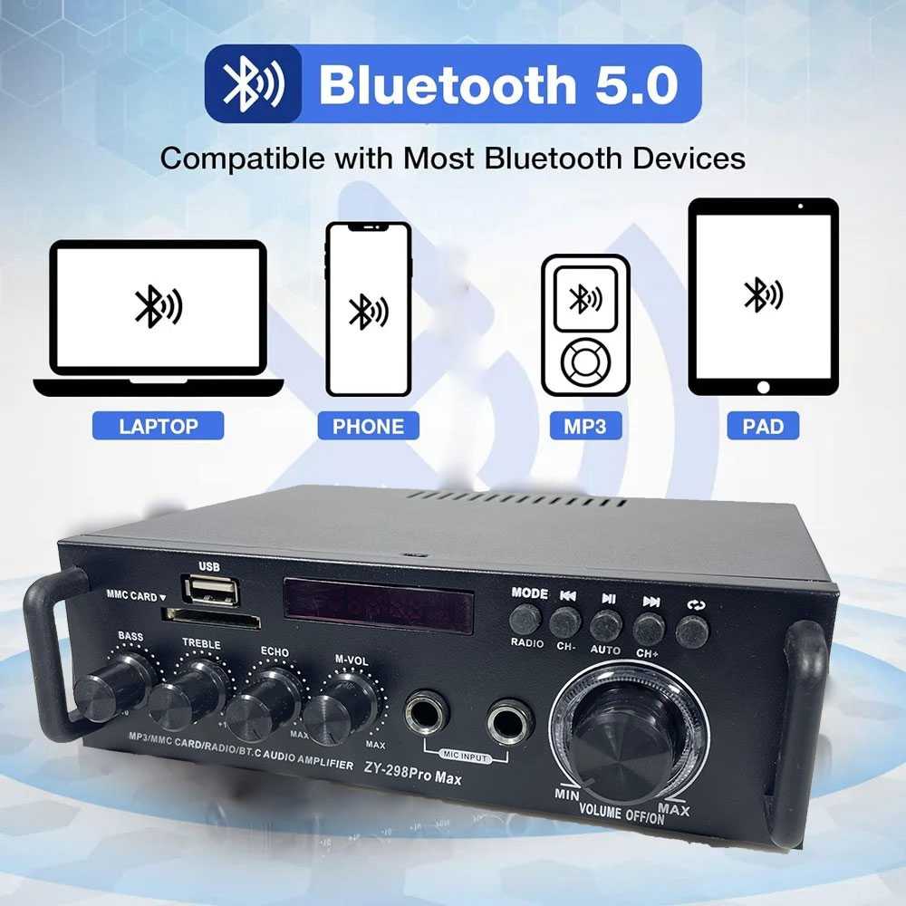 Jual Woopker Audio Amplifier Bluetooth HiFi Optical Channel 2.0