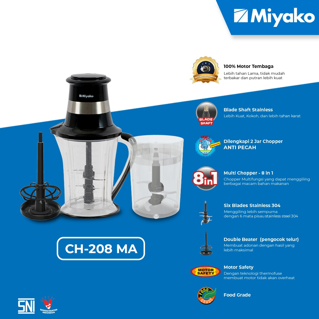 Jual Chopper Miyako CH-208 MA | Jakmall.com