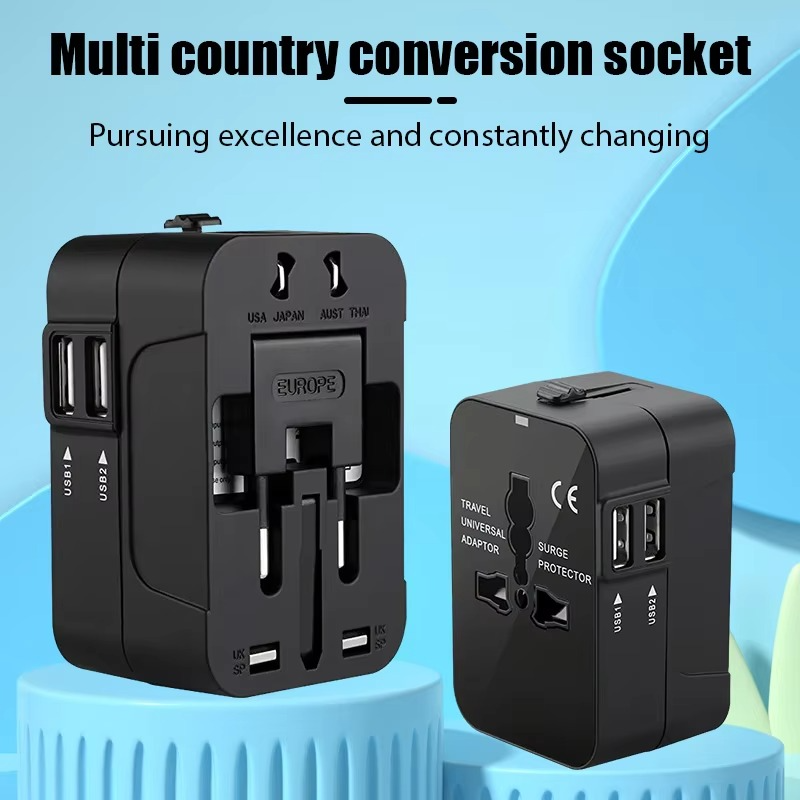 Jual LENCENT Universal Travel Adaptor Multi Port USB Type C UK