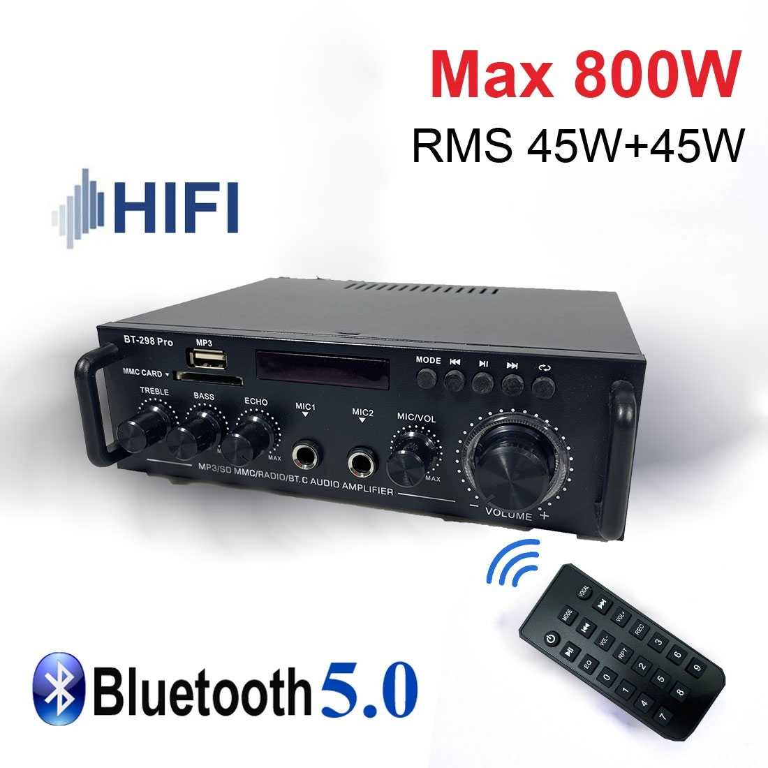 Jual Woopker Audio Amplifier Bluetooth 5.0 HiFi Channel 2.0 220V