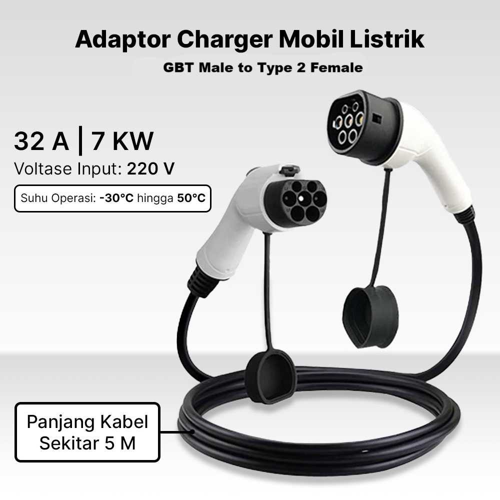 Jual SHENJIA Kabel Mobil Listrik GBT Male to Type 2 Female 5M