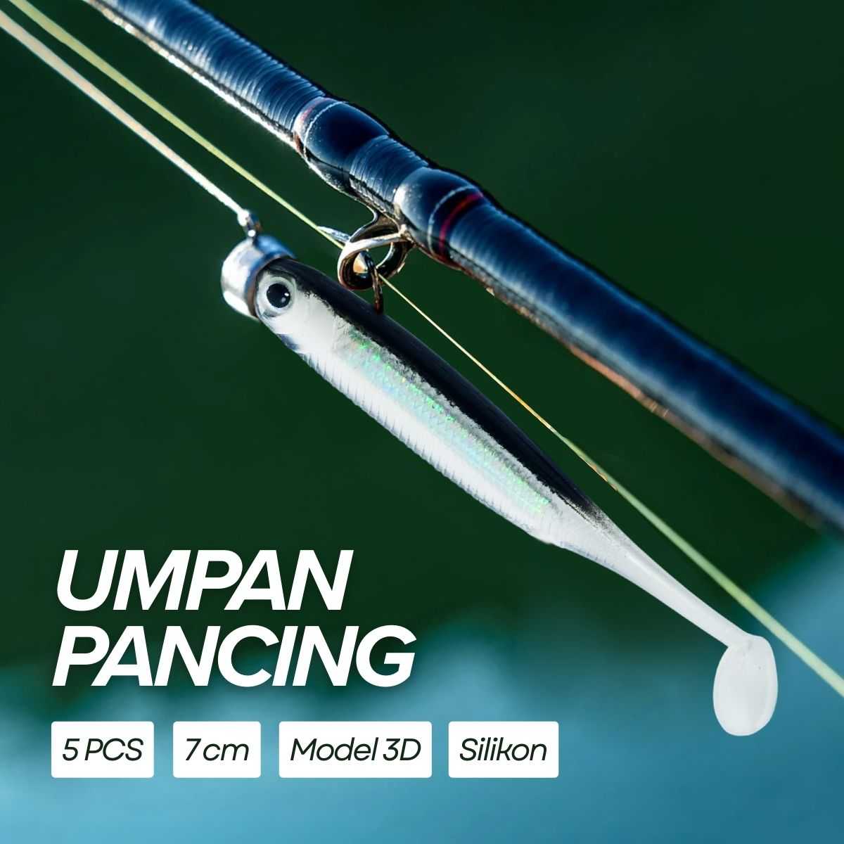 Jual TaffSPORT Umpan Pancing Ikan Rainbow Soft Lure Bait 7cm 5