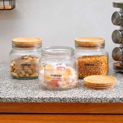 Jual Toples Kaca Snack Isi 3 Kedap Udara Food Grade 900ml Wilma