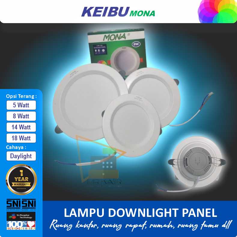 Jual Lampu Plafon LED Downlight Panel Keibu Mona 20 Watt WARM