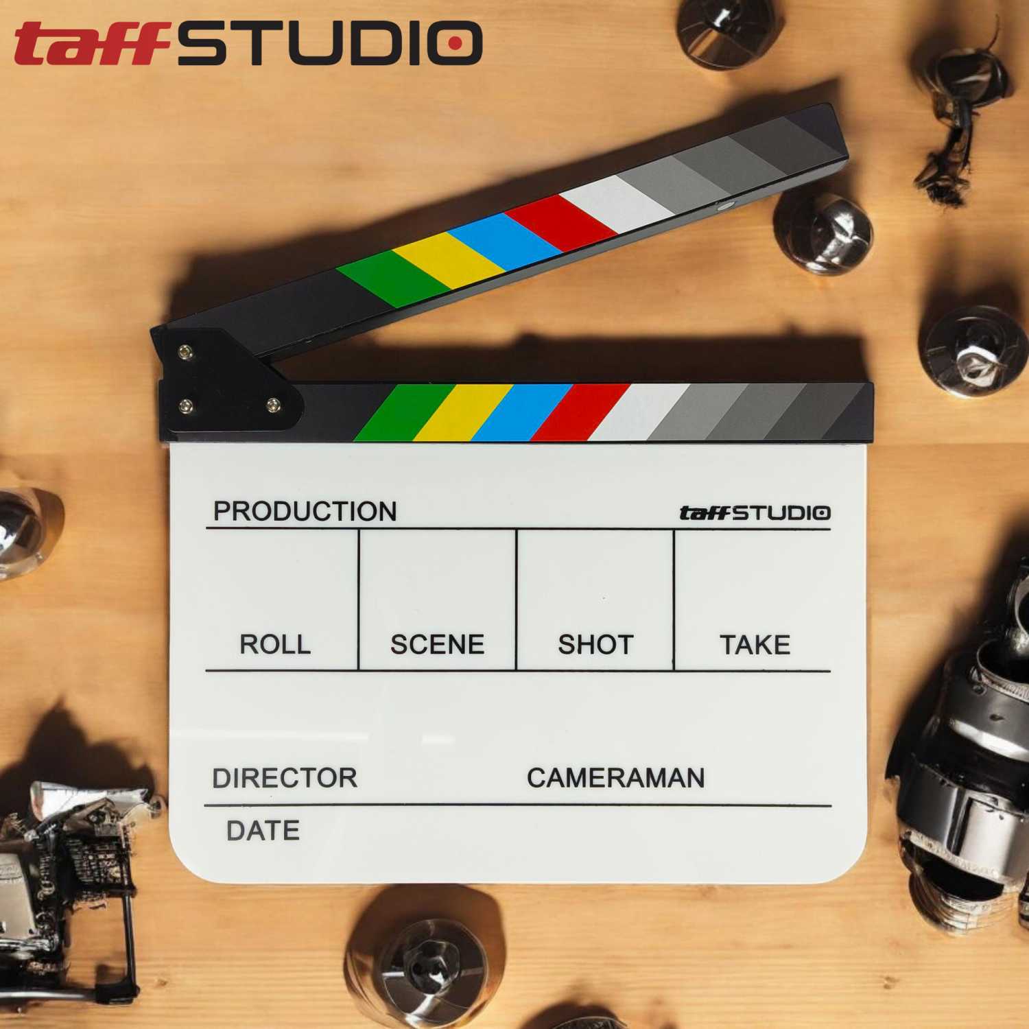 Jual TaffSTUDIO Profesional Clapper Board Colorful Acrylic
