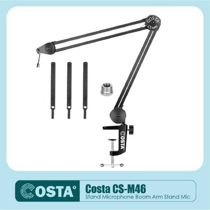 Jual COSTA CS-M46 Stand Microphone Boom Arm Stand Mic Heavy Duty