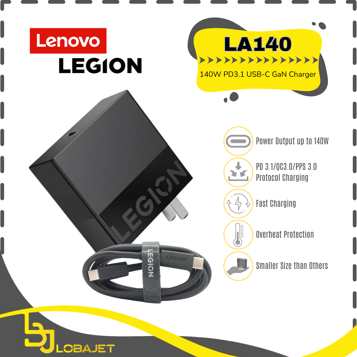 Jual LENOVO LEGION 140W PD3.1 USB-C GaN Charger - Charger