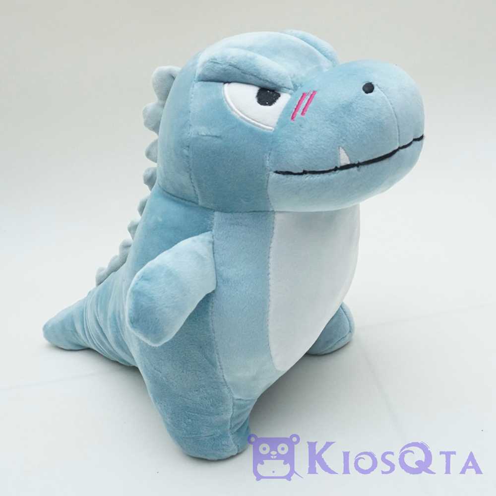 Jual boneka dinosaurus tyrannosaurus t-rex lucu biru teal medium
