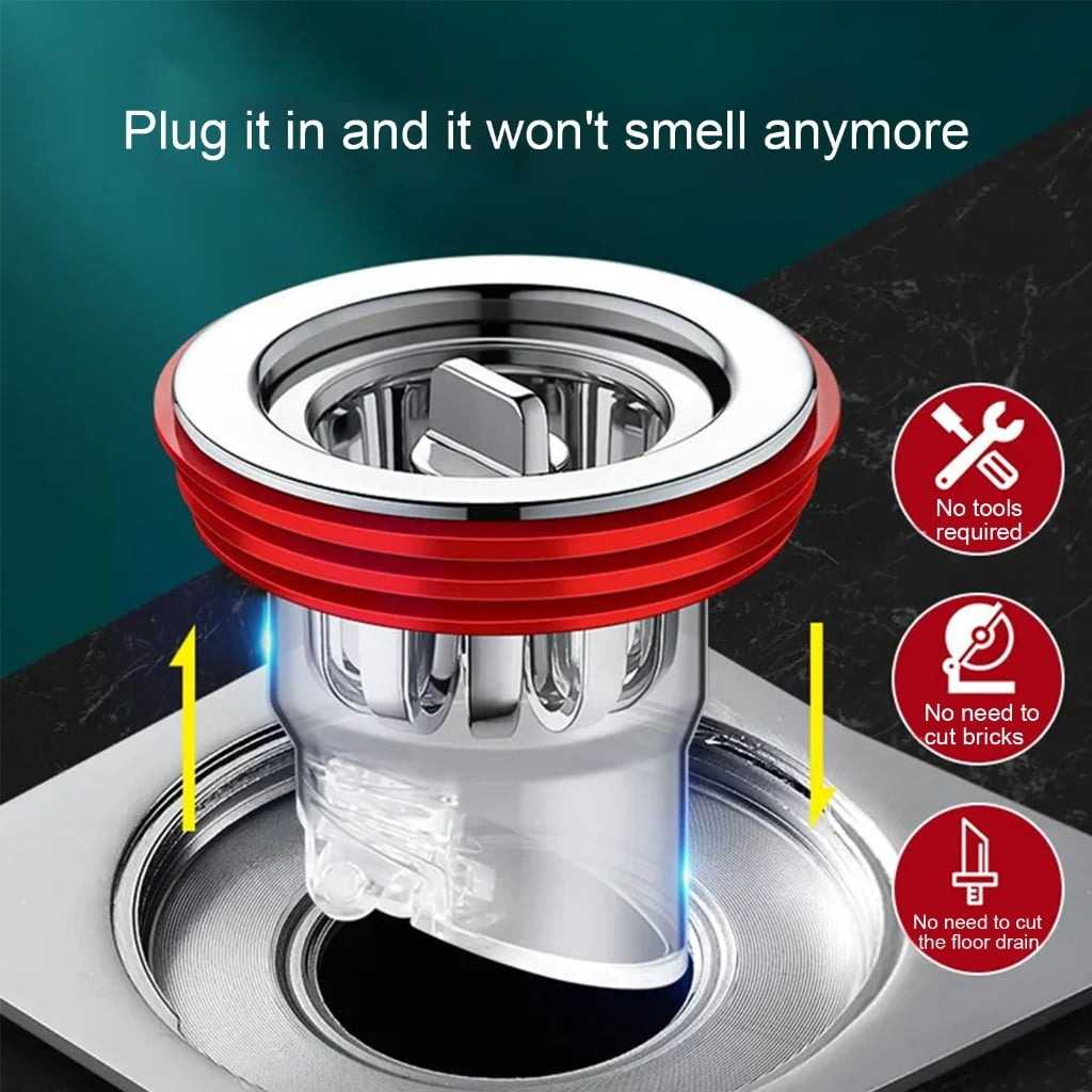Jual Slyz Floor Drain Plug Trap Pencegah Bau Saluran Air Anti