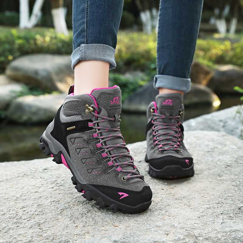 Jual Sepatu Gunung Wanita Snta 616 Grey Fuschia Hiking/Outdoor/