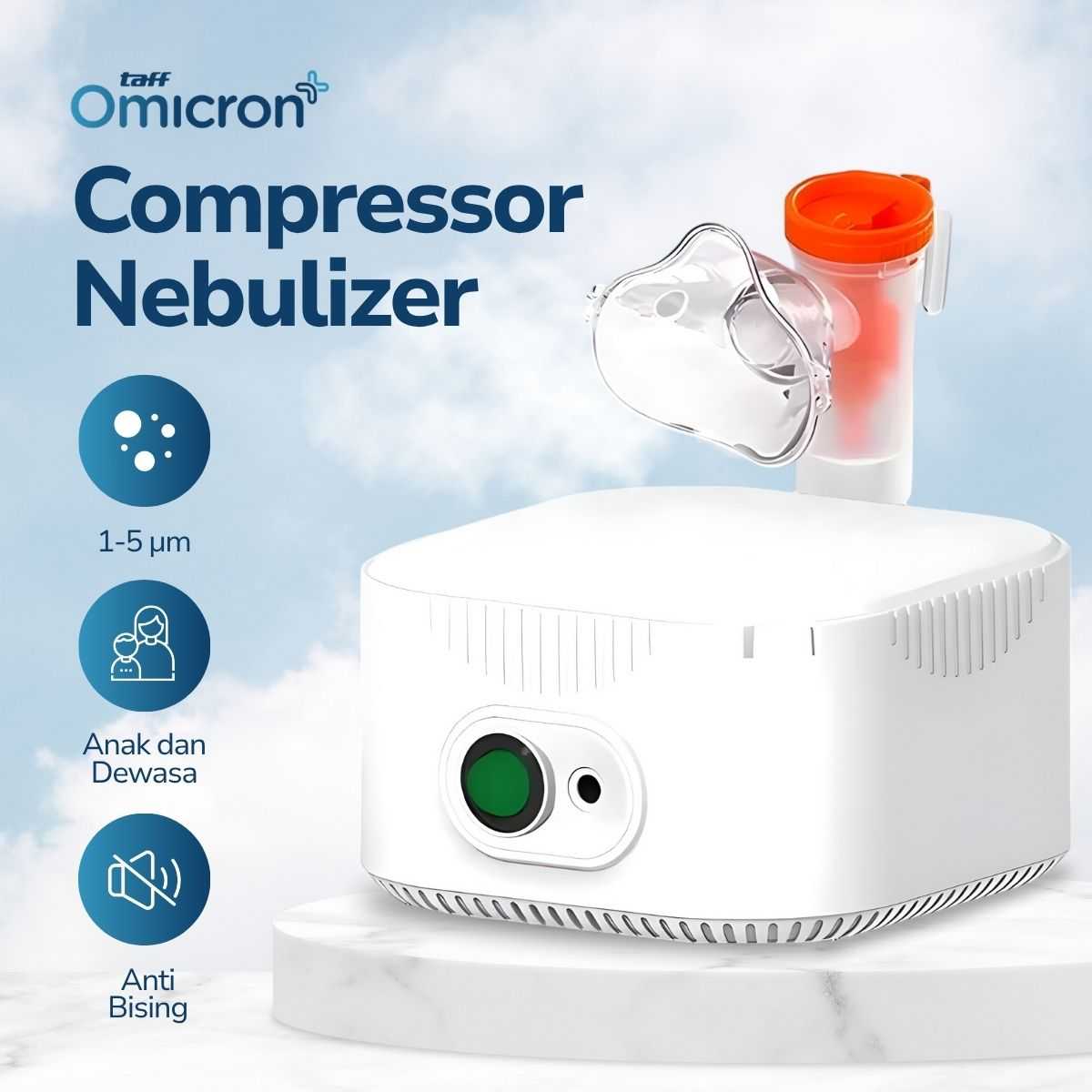 Jual TaffOmicron Alat Terapi Pernapasan Compressor Nebulizer