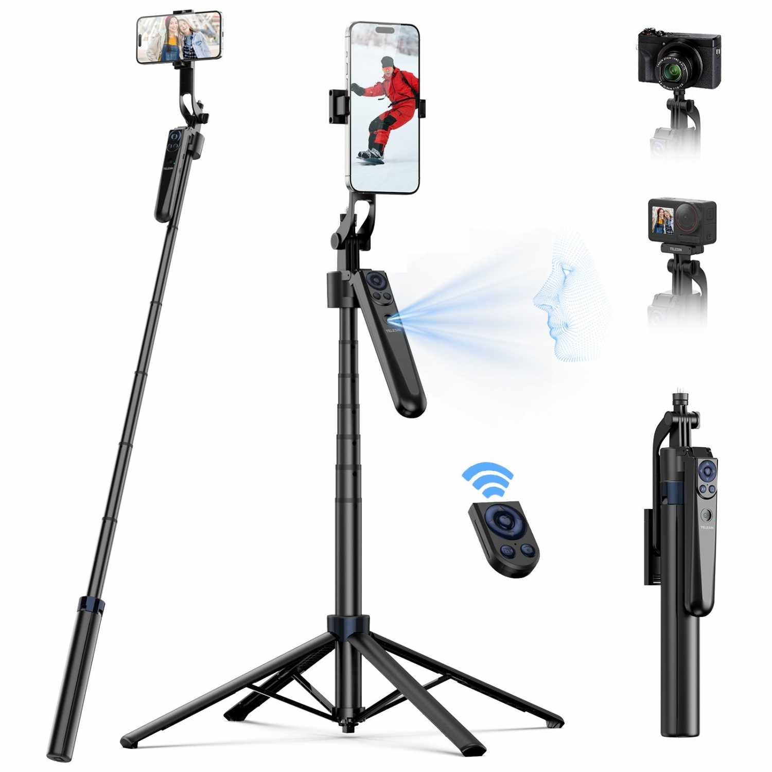 Jual TELESIN Tripod Kamera Aksi Intelligent Auto Tracking