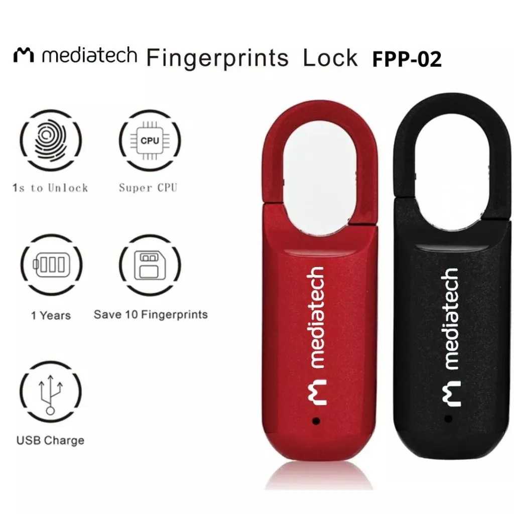 Jual Mediatech Gembok Koper Smart Finger Padlock FPP 02 | Jakmall.com