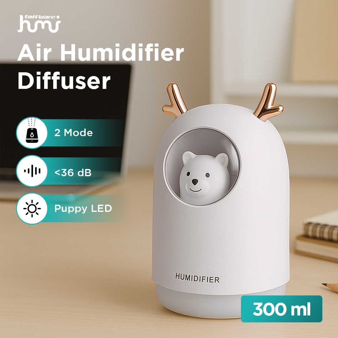 Jual Taffware HUMI Air Humidifier Mini Ultrasonic Diffuser RGB