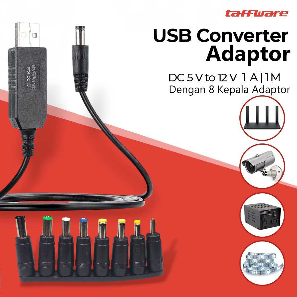 Jual Taffware USB Converter Adaptor Power Boost DC 5V to 12V 1A