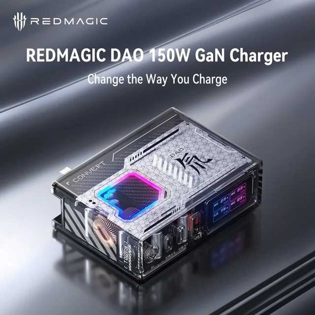 Jual NUBIA REDMAGIC DAO 150W GaN Charger - 4-Ports Fast Charge