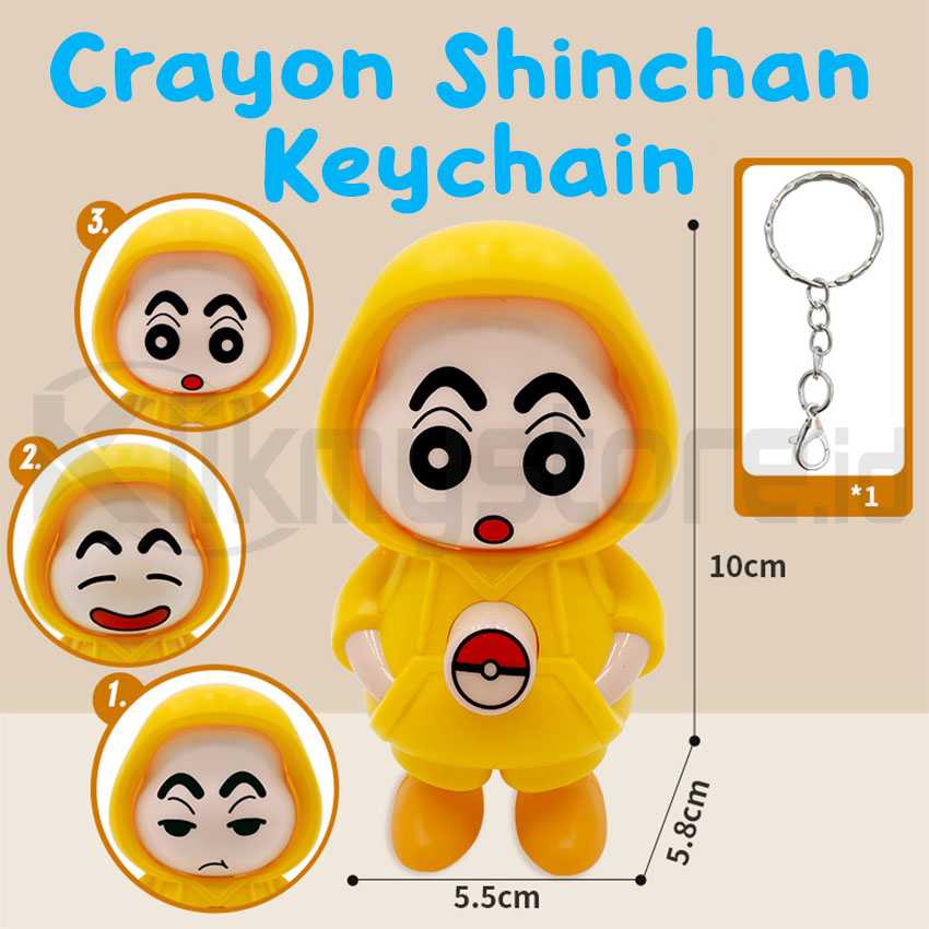 Jual Crayon Shinchan Face Changing Keychain Gantungan Kunci