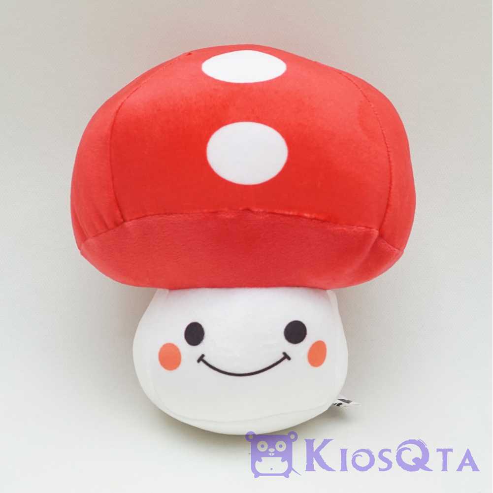 Jual boneka toad jamur mario bros merah putih bulat small