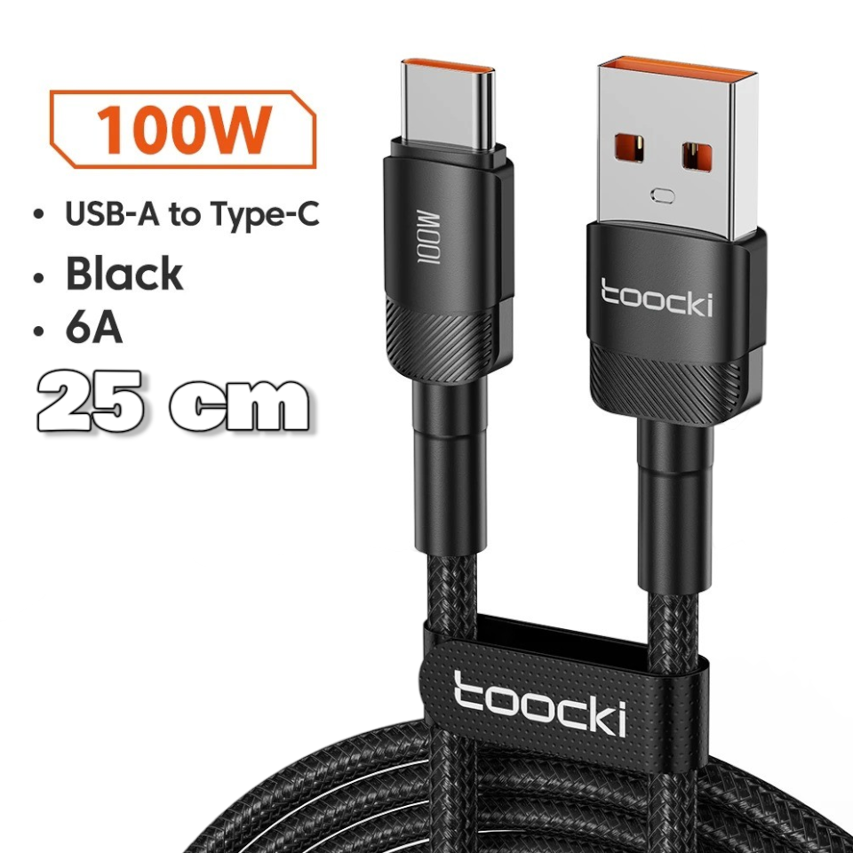 Jual Toocki Kabel Data USB Type C Fast Charging Braided 6A 100W