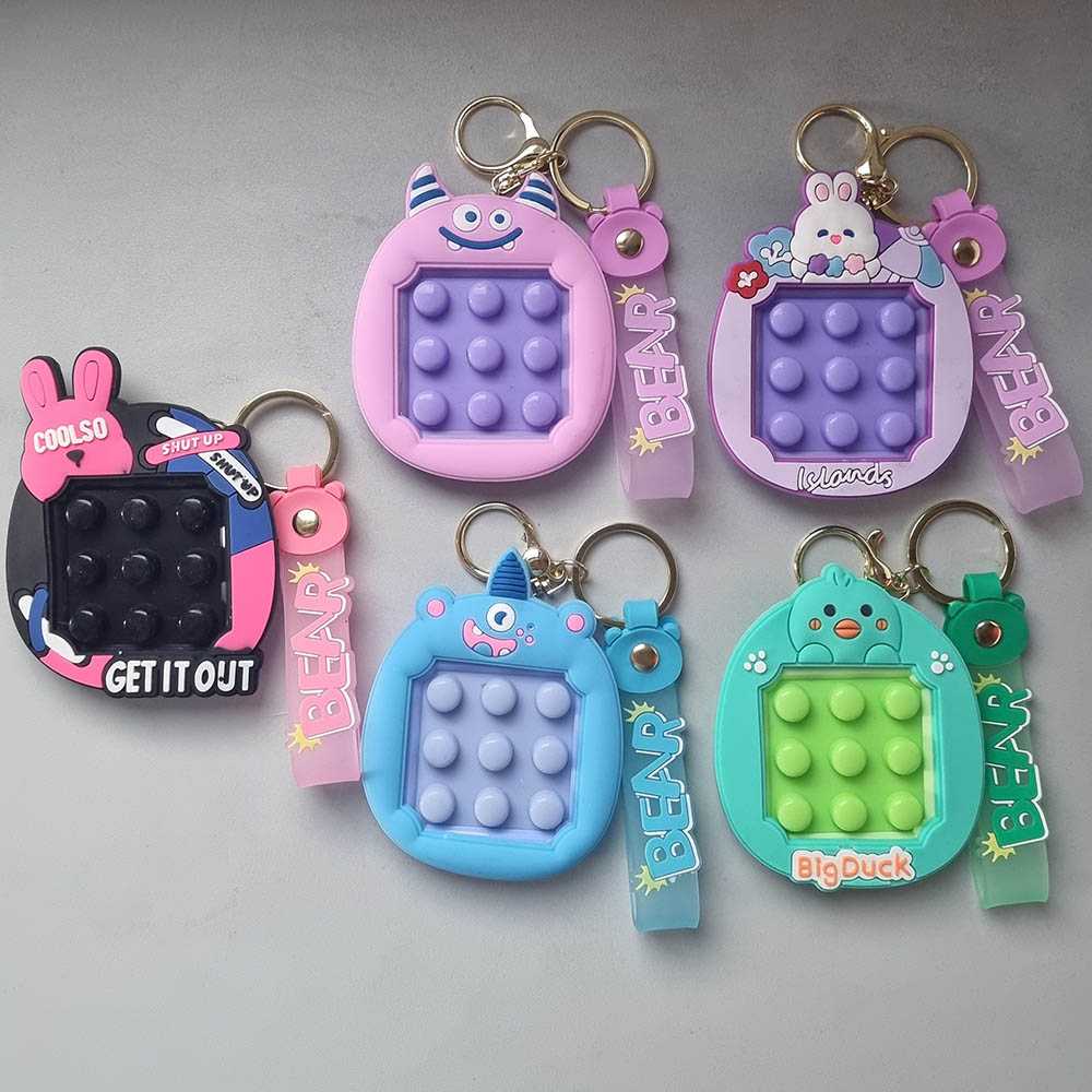 Jual Mainan Anak Pop It Viral Gantungan Kunci / Mainan Karakter