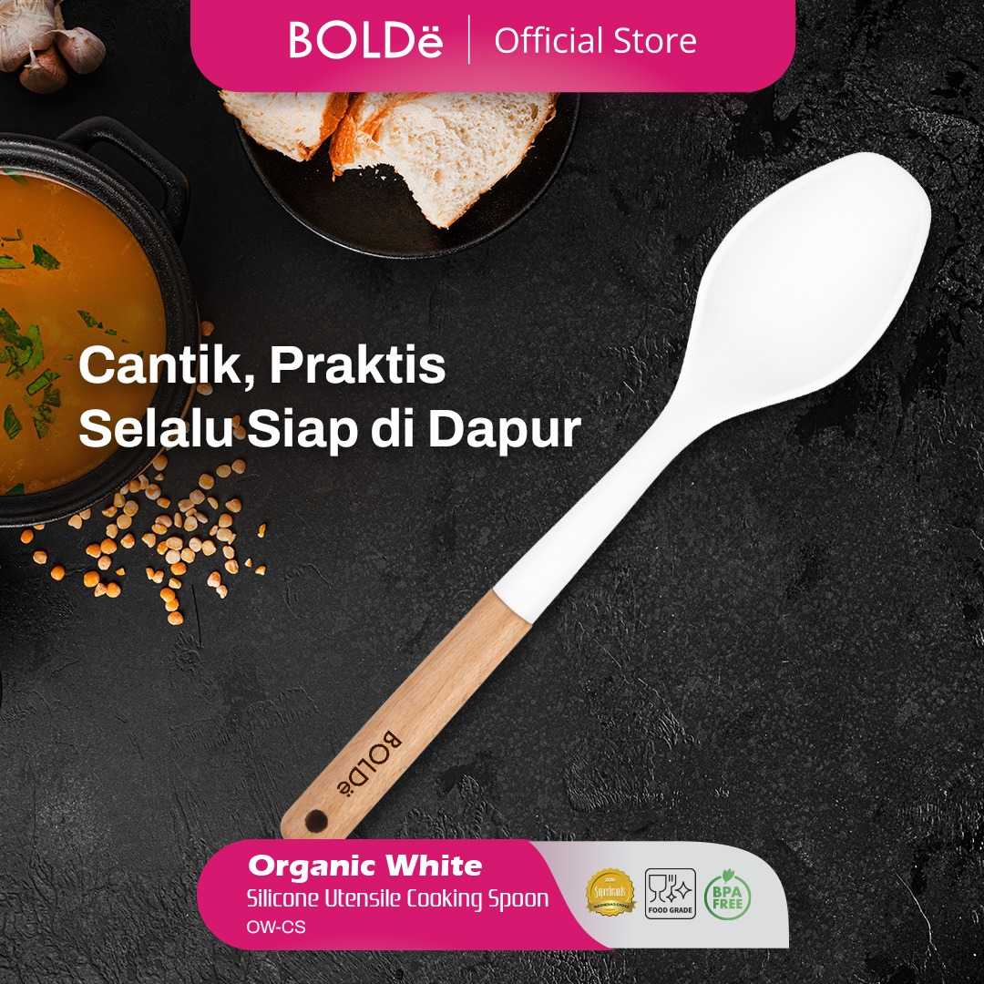 Jual BOLDe organic white utensile Silicone cooking spoon | Jakmall.com