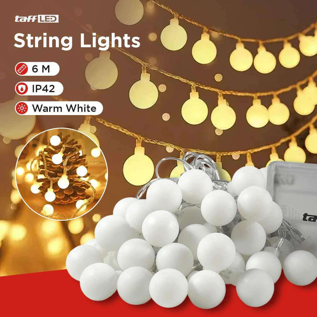 Jual TaffLED Lampu Hias Gantung String Lights Model Bohlam Mini