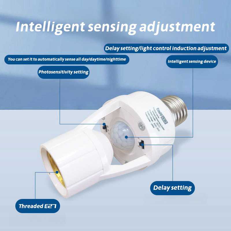 Jual TaffLED Fitting Lampu Bohlam Sensor PIR Adjustable Timer