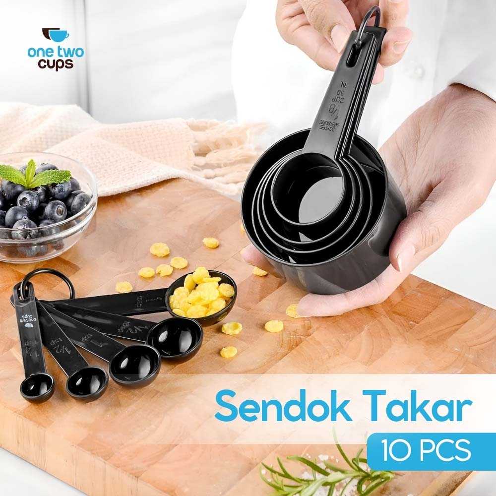 Jual One Two Cups Sendok Takar Ukur Cup Measuring Spoon 10 PCS