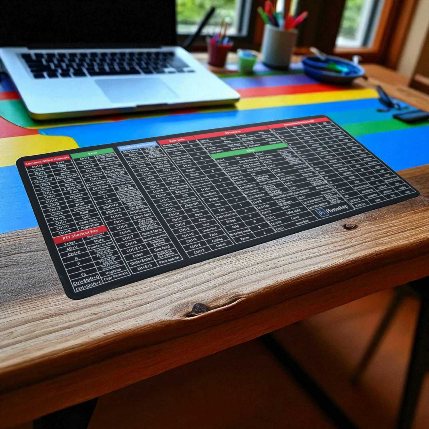 Jual Mousey Office Mouse Pad Desk Mat Motif Keyboard Shortcuts