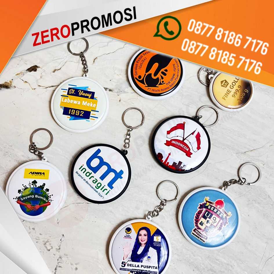Jual Gantungan Kunci GANCI PIN 2 sisi Bolak Balik - Cetak Pin