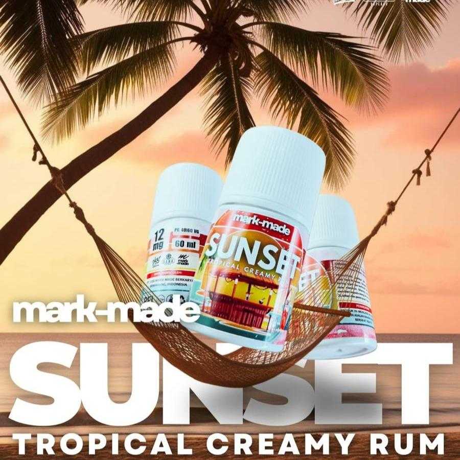 Jual Sunset Tropical Creamy Rum 60ml - Freebase Liquid by Mark